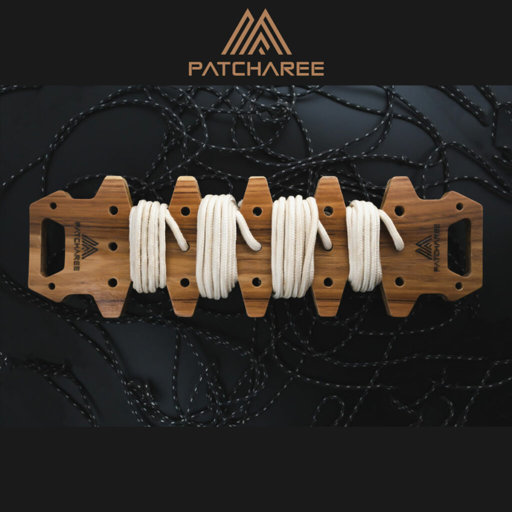 Patcharee Rope Winder แกนม้วนเชือก (ไม้สัก) – patchareeoutdoor