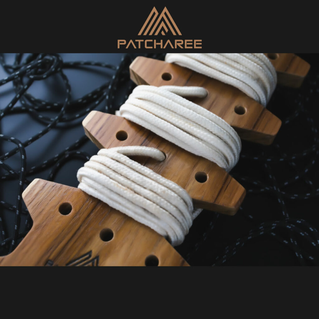 Patcharee Rope Winder แกนม้วนเชือก (ไม้สัก) – patchareeoutdoor